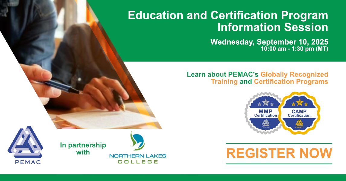 PEMAC Education and Certification Info Session with Northern Lakes College (Mountain Time) | PEMAC